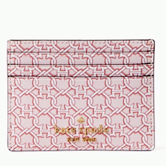 kate spade | Bags | Kate Spade Graphic Small Slim Spade Light Pink ...